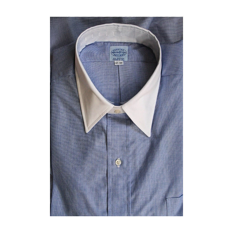 Mercer & Sons Venerable Blue 60's End-on-End Broadcloth Shirt | Premium ...