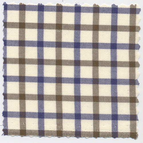 Mercer & Sons Navy and Olive 10MM Flannel Check Shirt | Premium Comfort ...