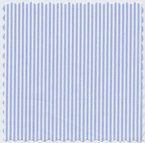 Mercer & Sons Skye Blue Bankers 1/16" Broadcloth Stripe Shirt | Premium ...