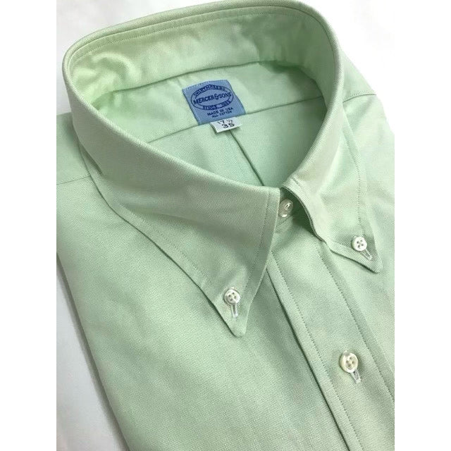 Mercer & Sons Light Green Two-Ply Classic 100% Pima Cotton Oxford Shirt ...